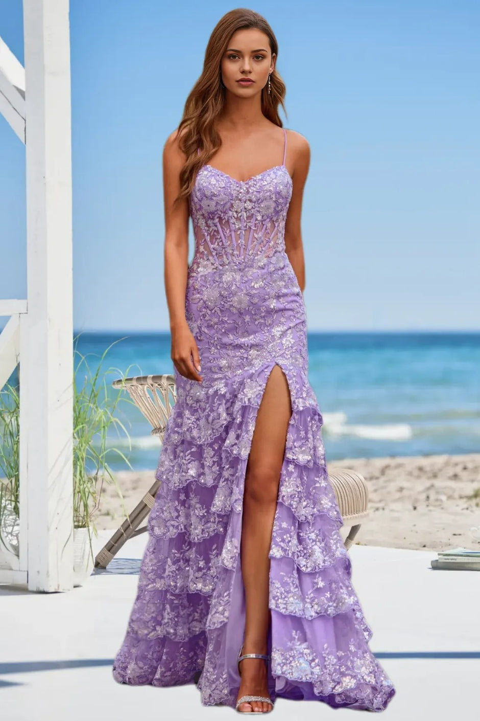 Tiered Prom Dress|Layered Prom Dress|Tiered Tulle Prom Dress – dressime